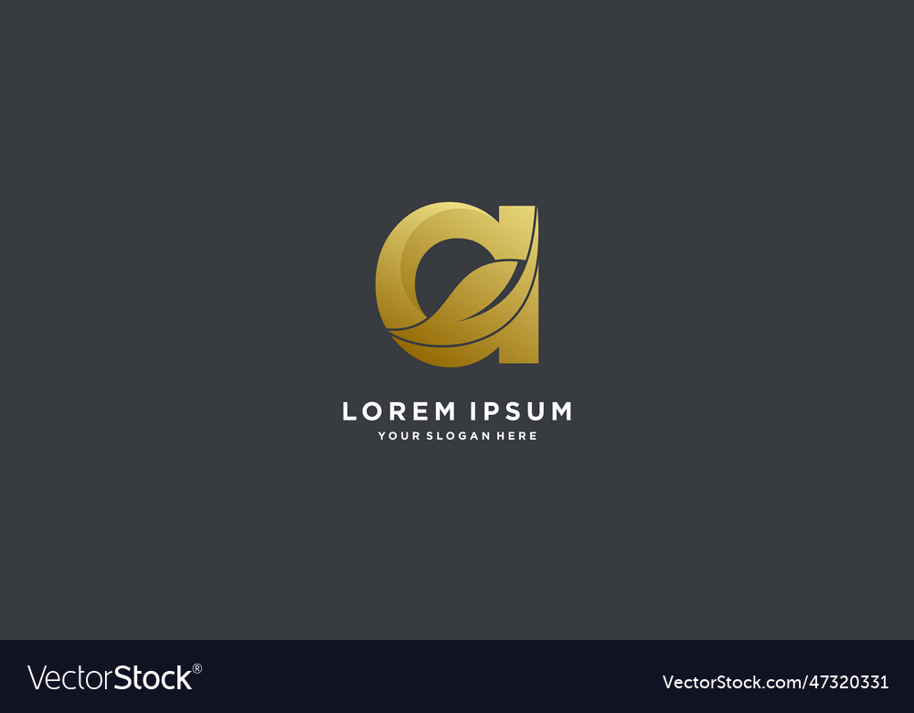 Monogram logo initial letter a with gradient Vector Image