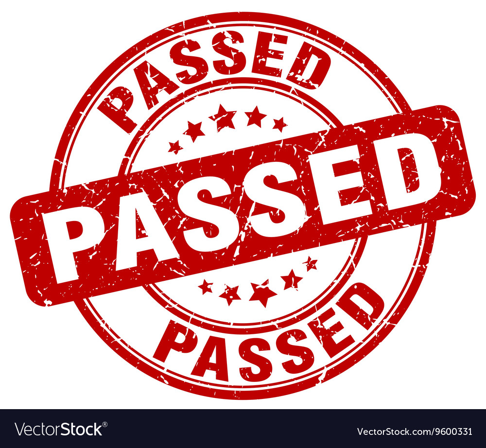 Passed stamp Royalty Free Vector Image - VectorStock