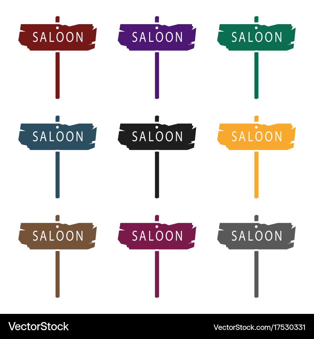 Saloon icon in black style isolated on white Vector Image