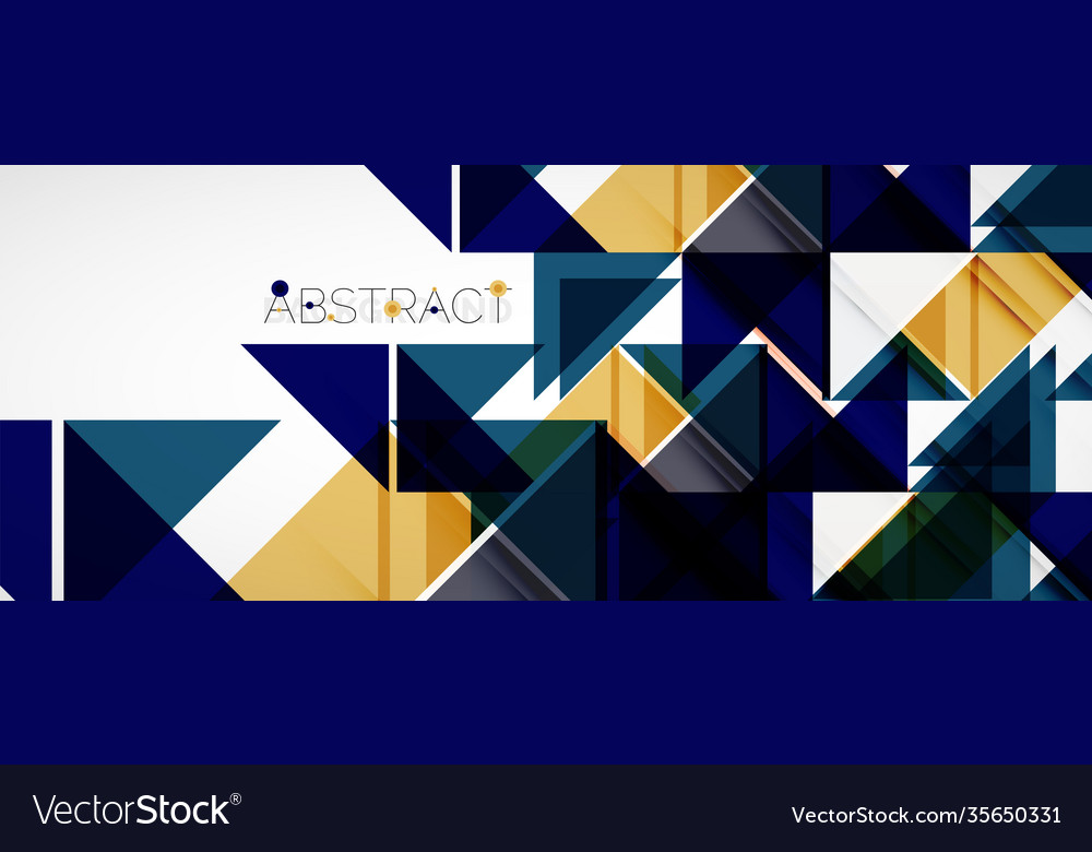 Set triangle geometric backgrounds Royalty Free Vector Image