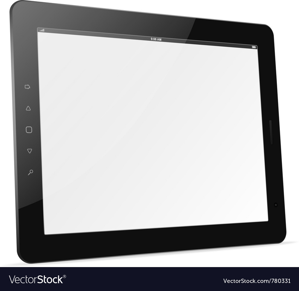 Tablet computer trendy ipad theme Royalty Free Vector Image