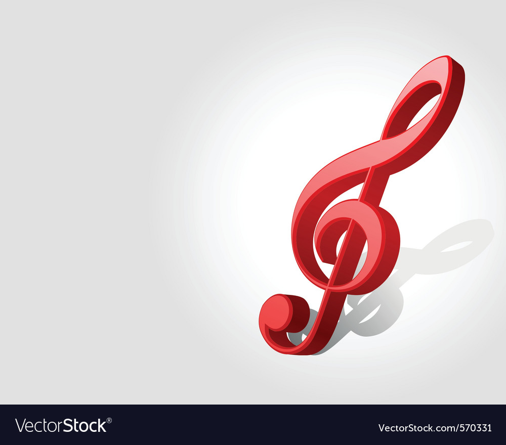 Treble clef Royalty Free Vector Image - VectorStock