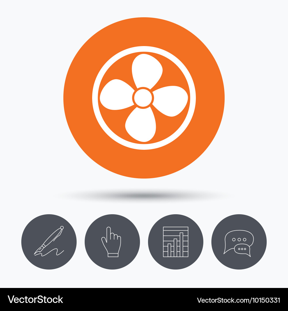 Ventilation icon air ventilator or fan sign Vector Image
