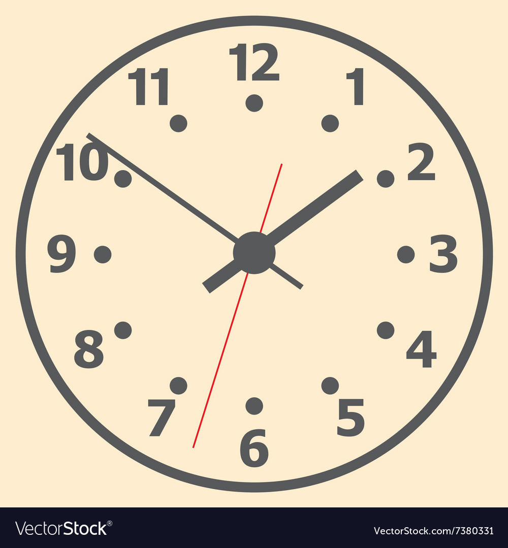 Wall mounted digital clock Royalty Free Vector Image