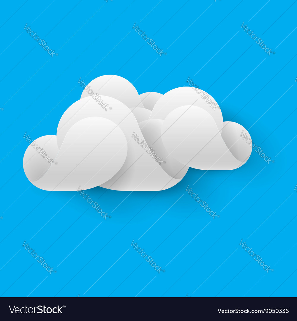 Abstract white cloud Royalty Free Vector Image
