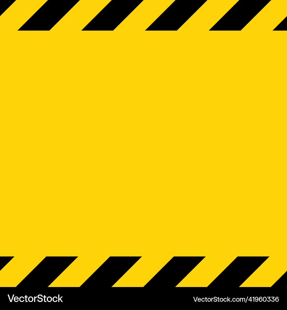Black and yellow diagonal line striped blank Vector Image