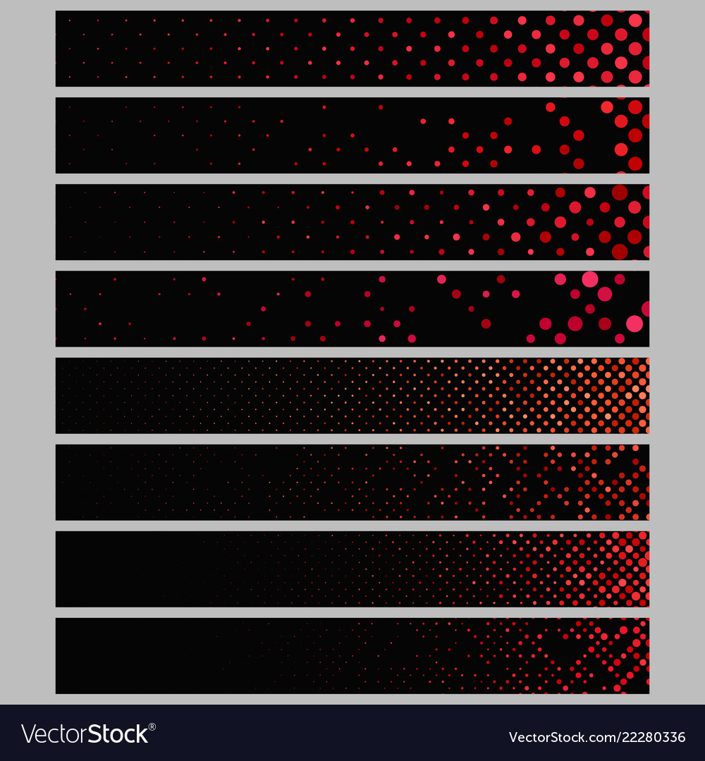 Color abstract dot pattern rectangular web banner Vector Image