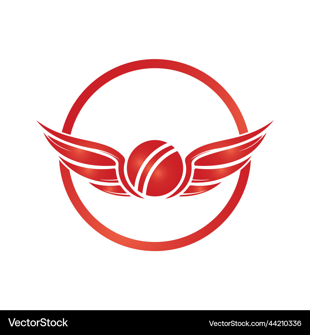 Cricket sports logo design template Royalty Free Vector