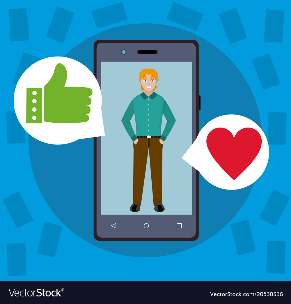 Dating Application For Smartphone Royalty Free Vector Image