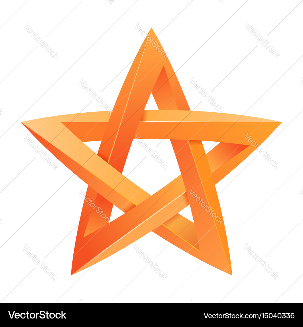 Impossible star 3d for your project icon or logo Vector Image
