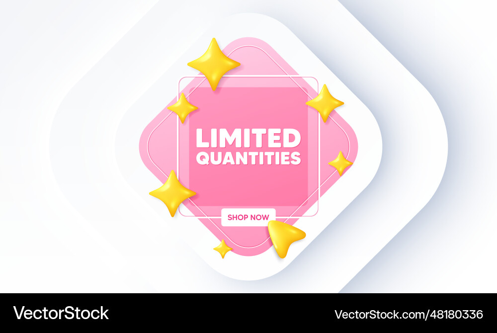 Limited quantities symbol special offer sign Vector Image