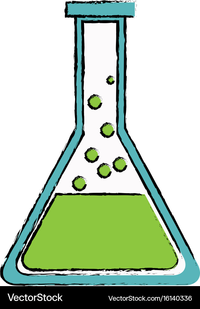 School test tube glass science laboratory Vector Image