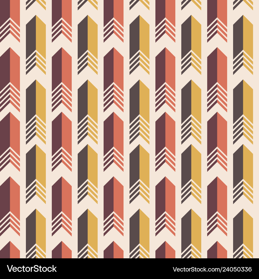 Seamless colorful pattern of arrows Royalty Free Vector