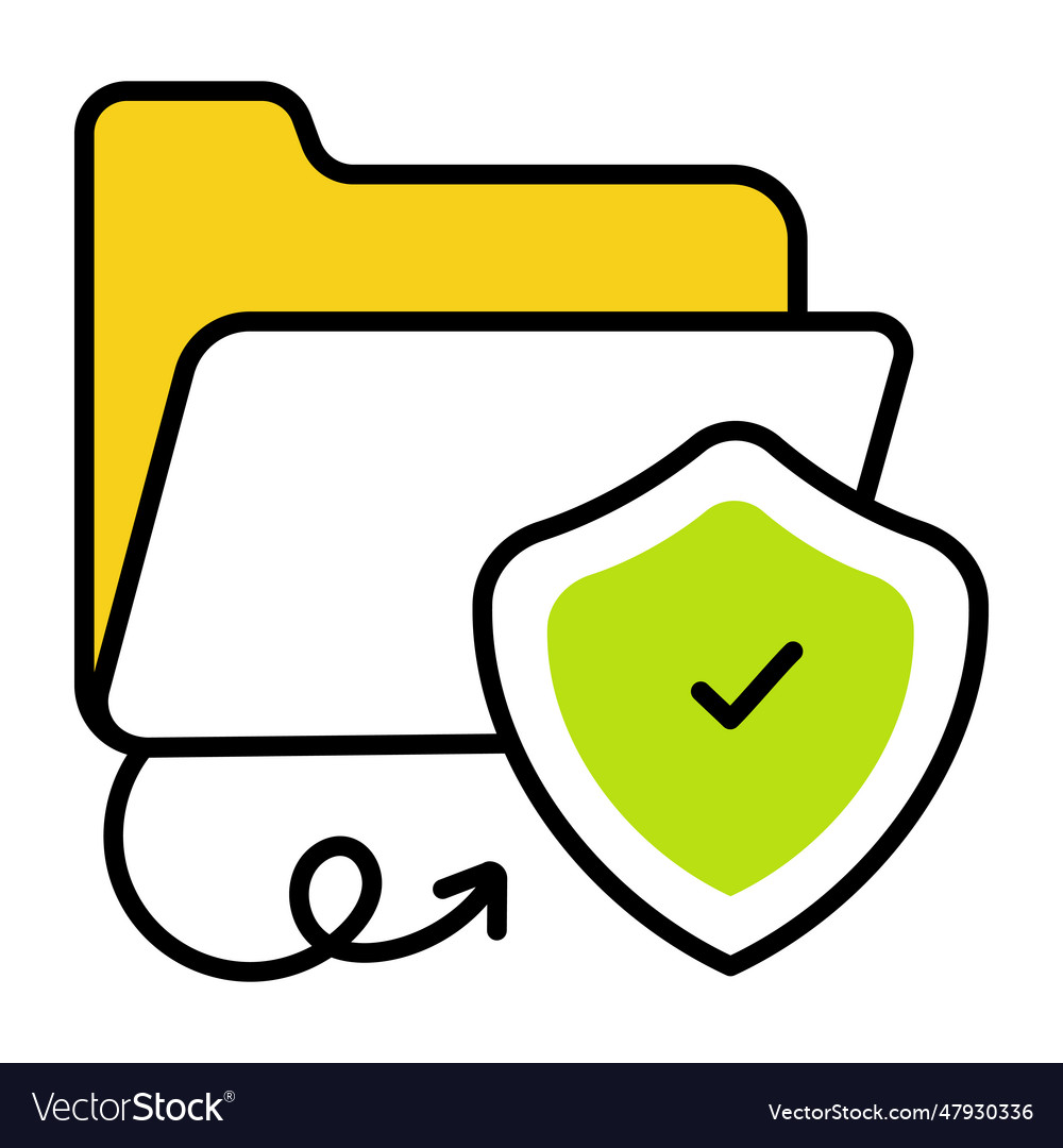 Secure folder Royalty Free Vector Image - VectorStock