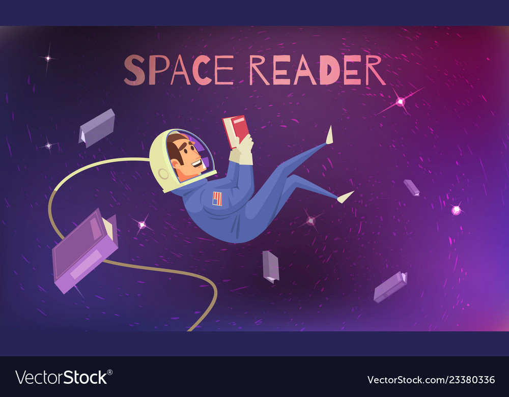 Space reading background Royalty Free Vector Image