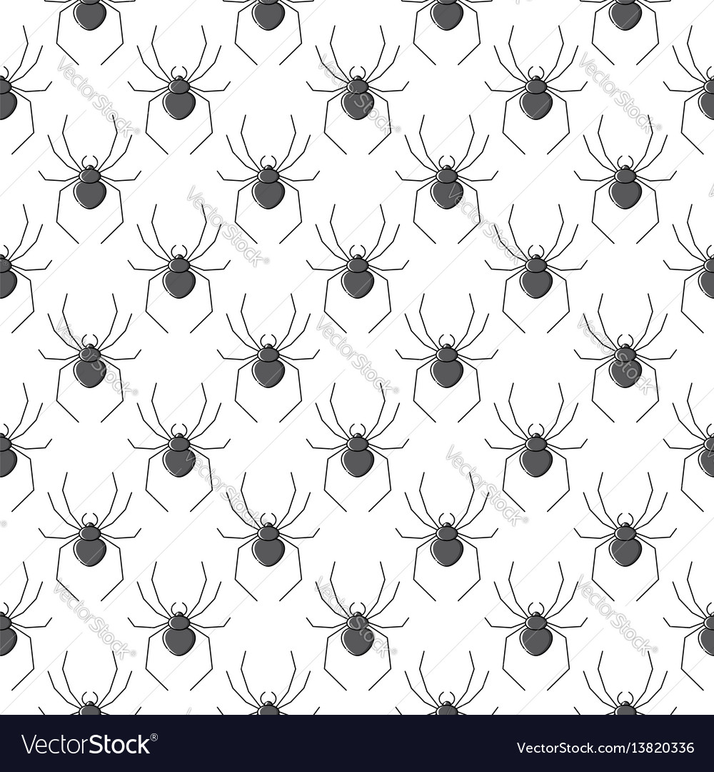 Spiders seamless pattern for textile design Vector Image