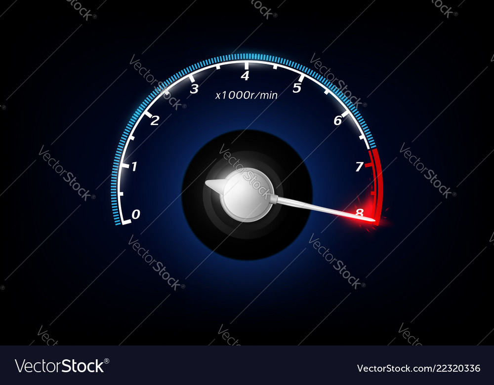 Tachometer Royalty Free Vector Image - VectorStock