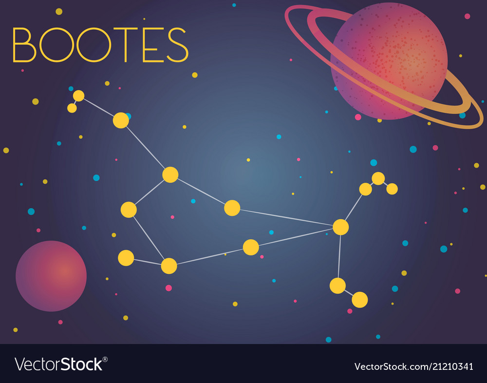 Constellation bootes Royalty Free Vector Image