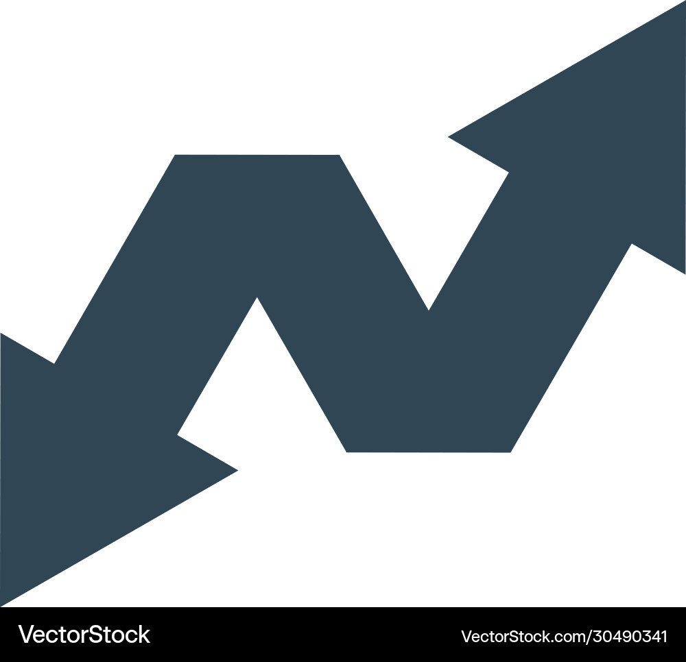 Double arrow logo design au letters logo concept Vector Image