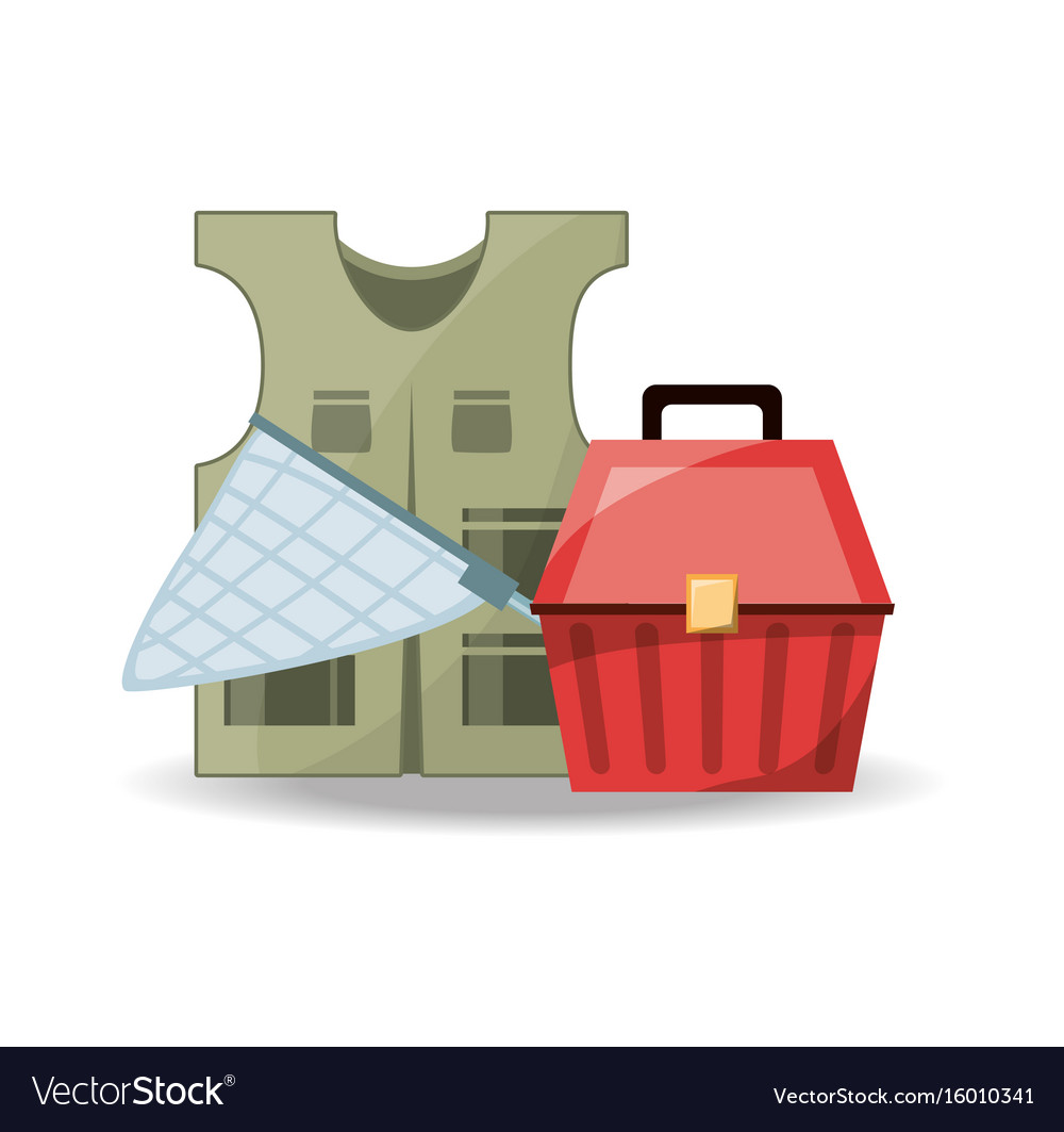 Fishing equipment basic for catch Royalty Free Vector Image