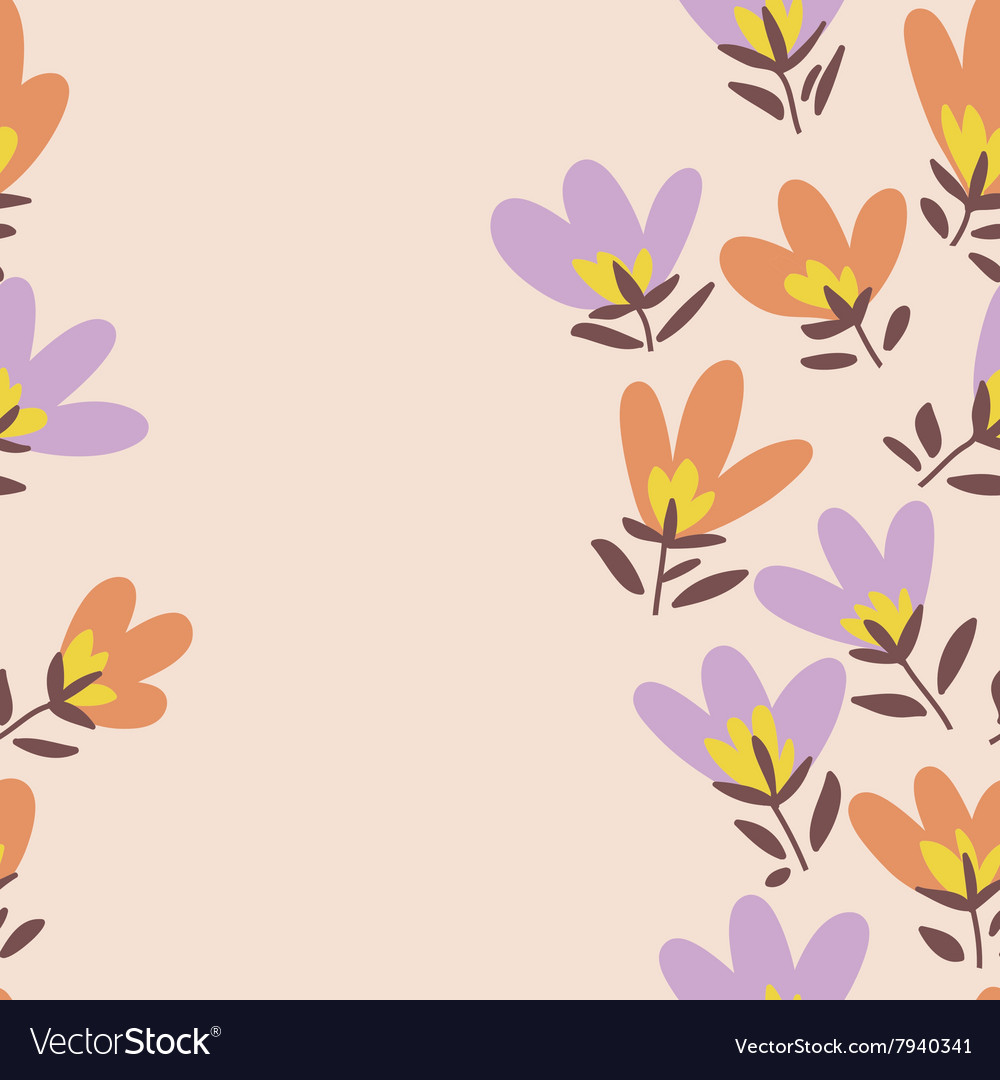 Flower pattern spring hand-drawn doodle Royalty Free Vector