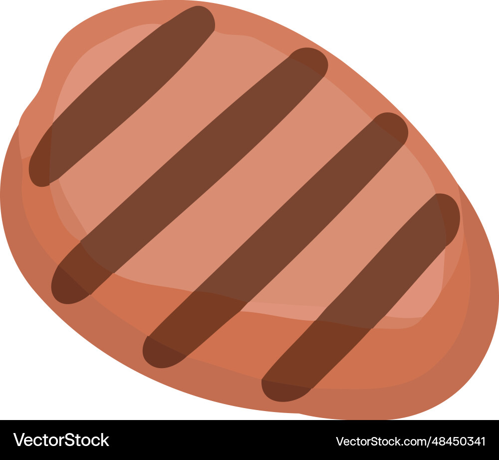 Food grilled meat isolated Royalty Free Vector Image