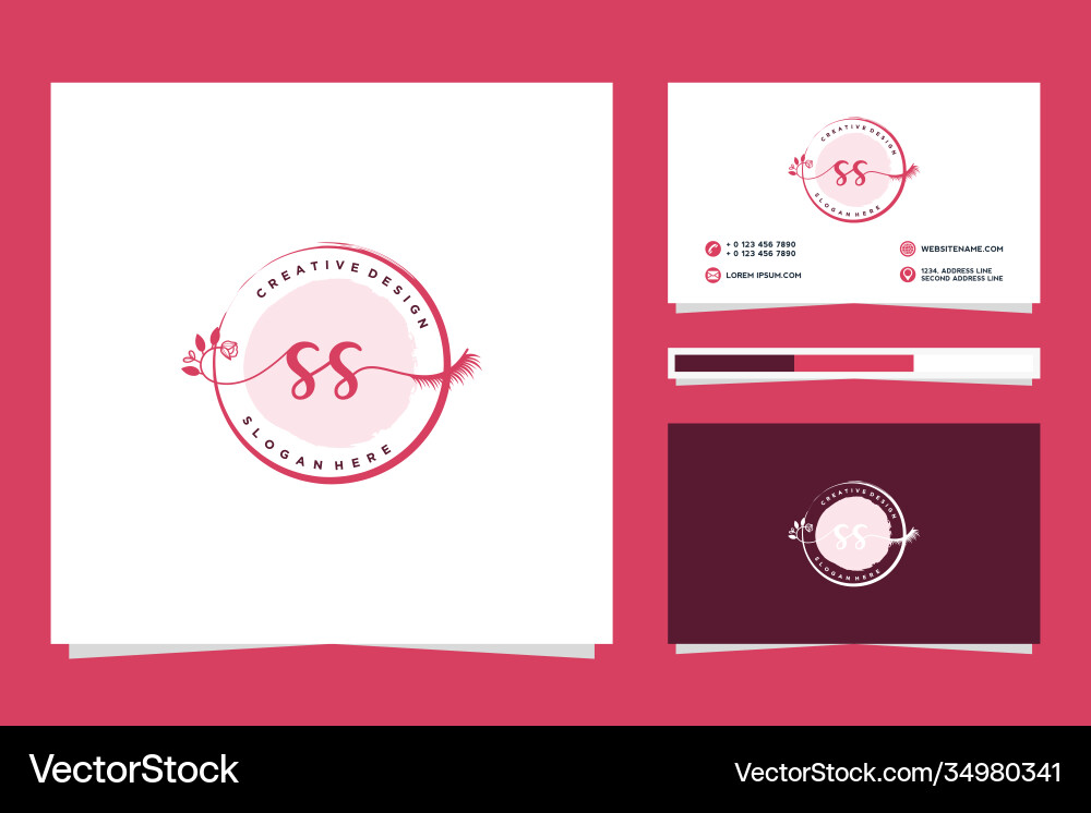 Initial ss feminine logo collections and business Vector Image