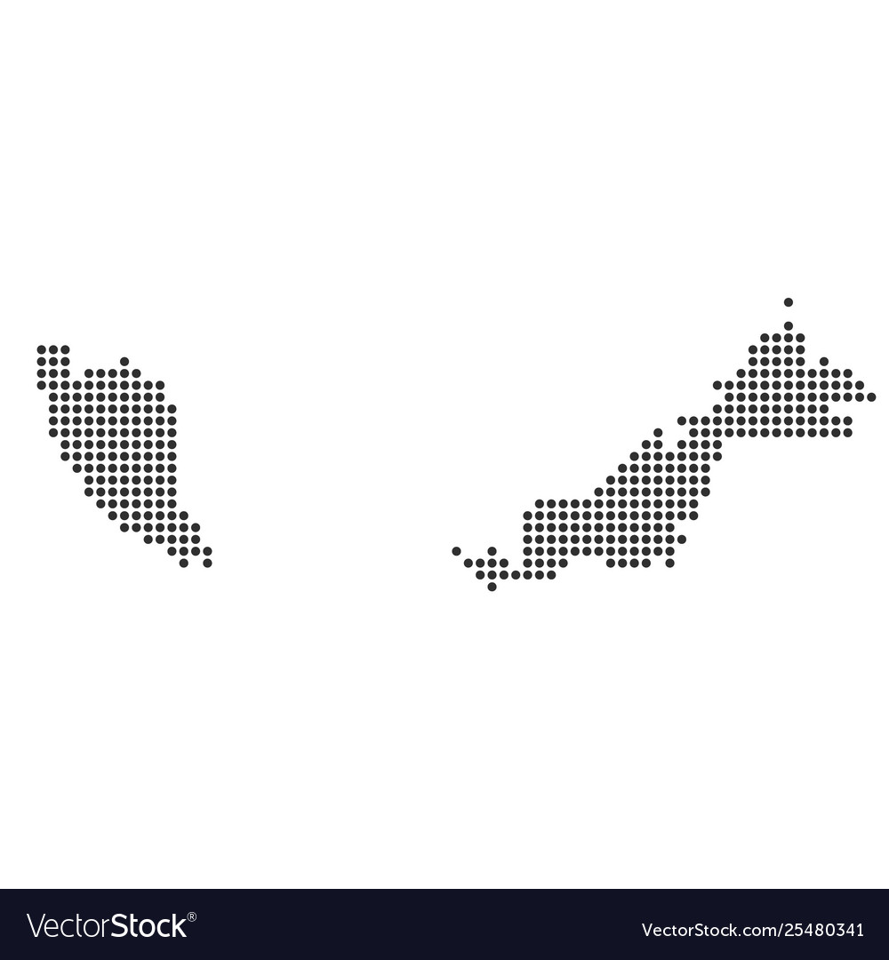 Map with dot Royalty Free Vector Image - VectorStock