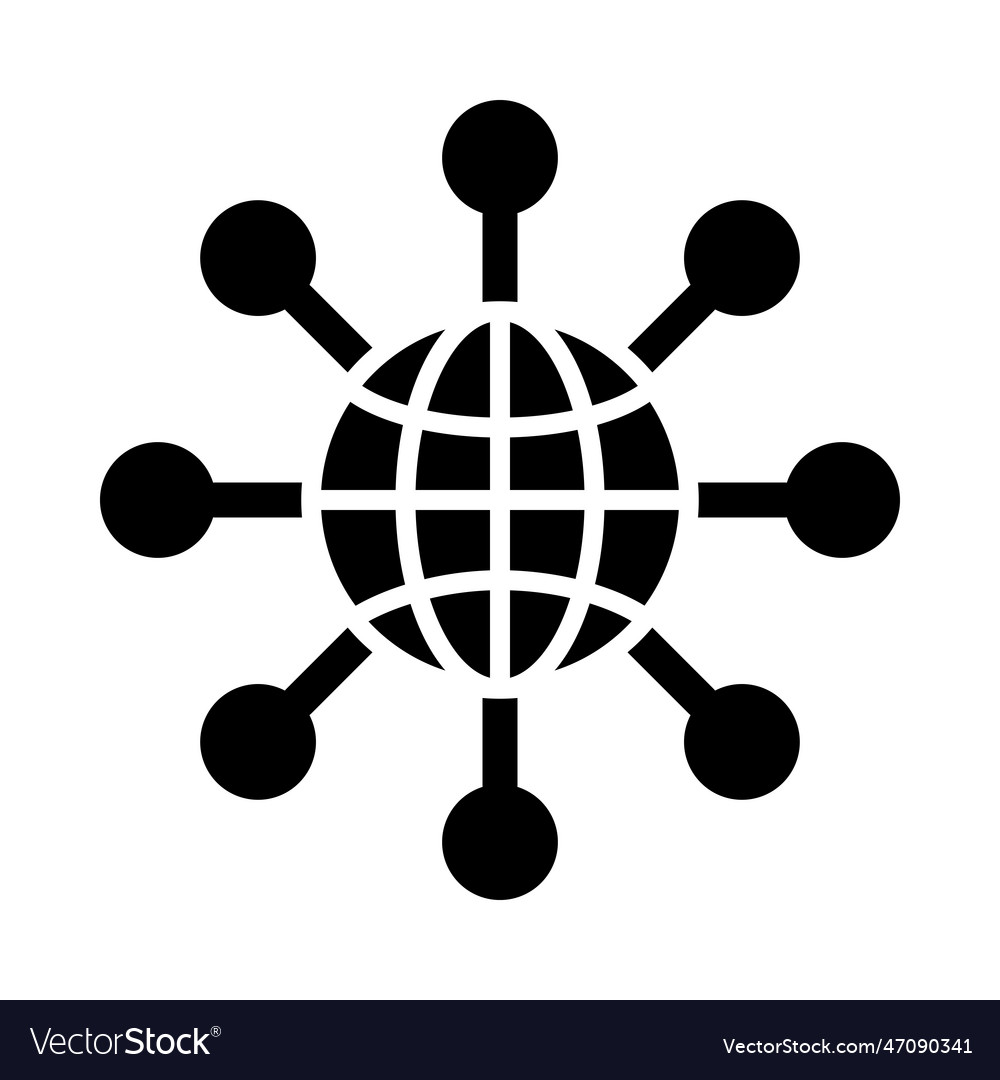 Networking glyph icon for personal and commercial Vector Image