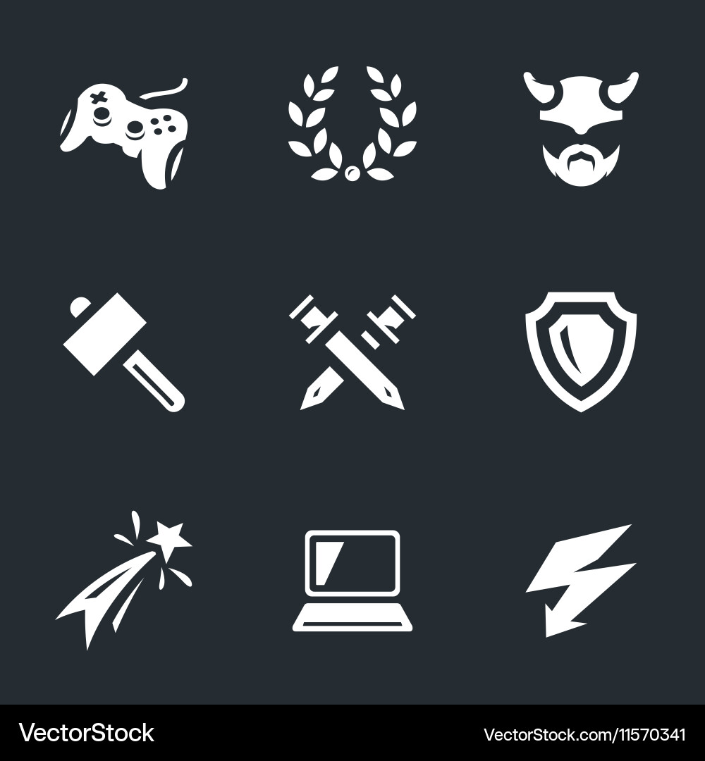 Set of video games Royalty Free Vector Image - VectorStock