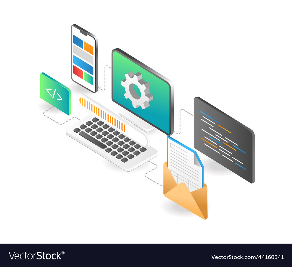 Smartphone application layout process Royalty Free Vector