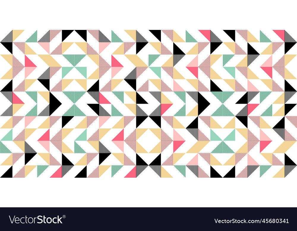 Trendy memphis abstract triangle seamless pattern Vector Image
