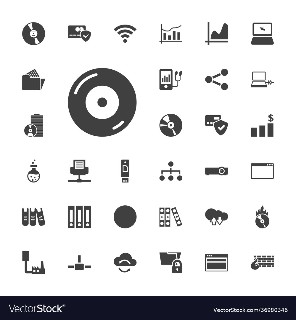 33 data icons Royalty Free Vector Image - VectorStock