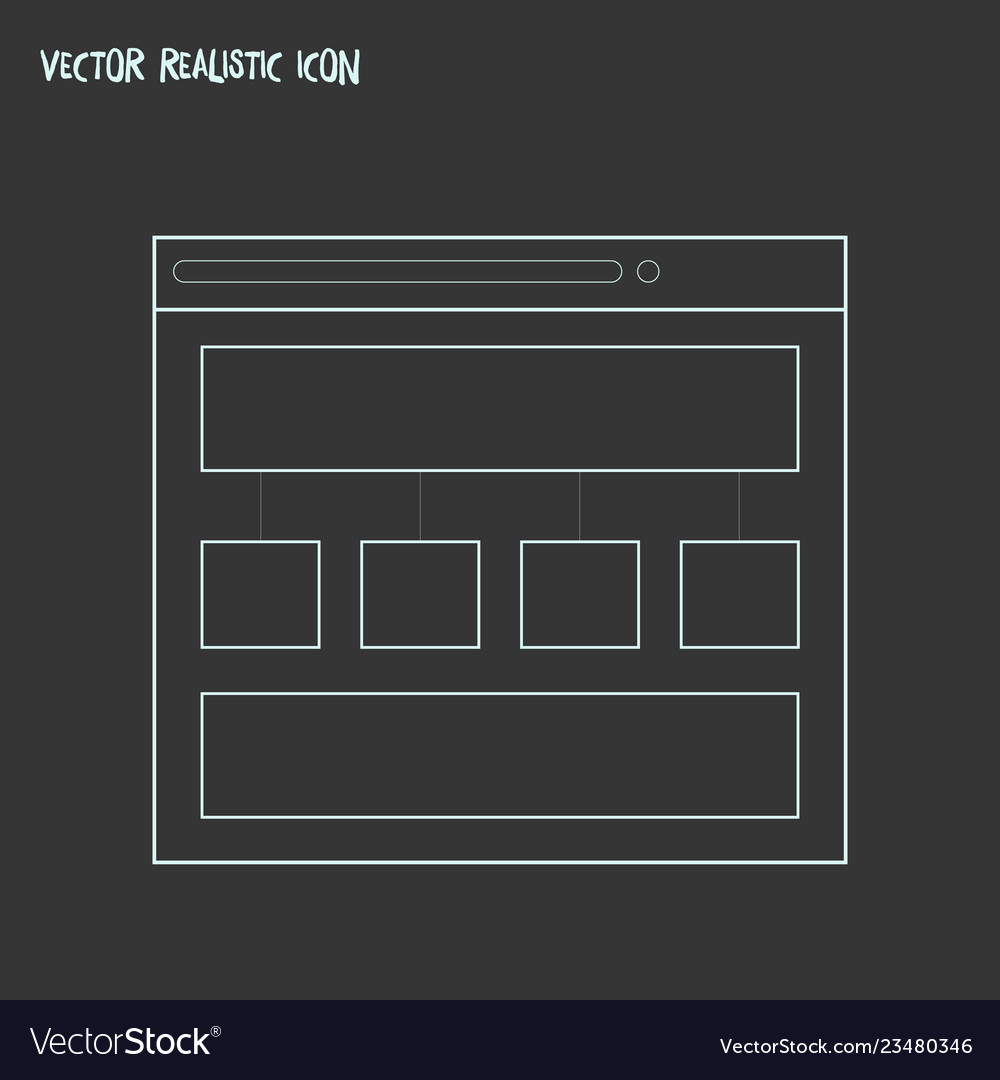 Content structure icon line element Royalty Free Vector