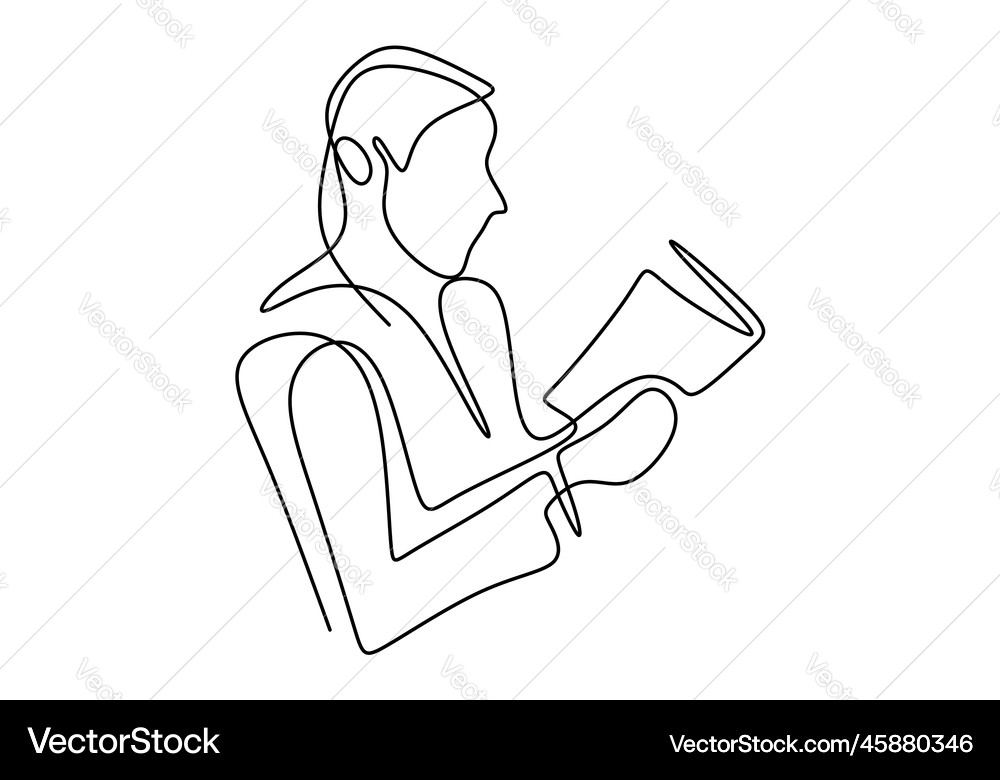 Continuous one line drawing of people sitting Vector Image