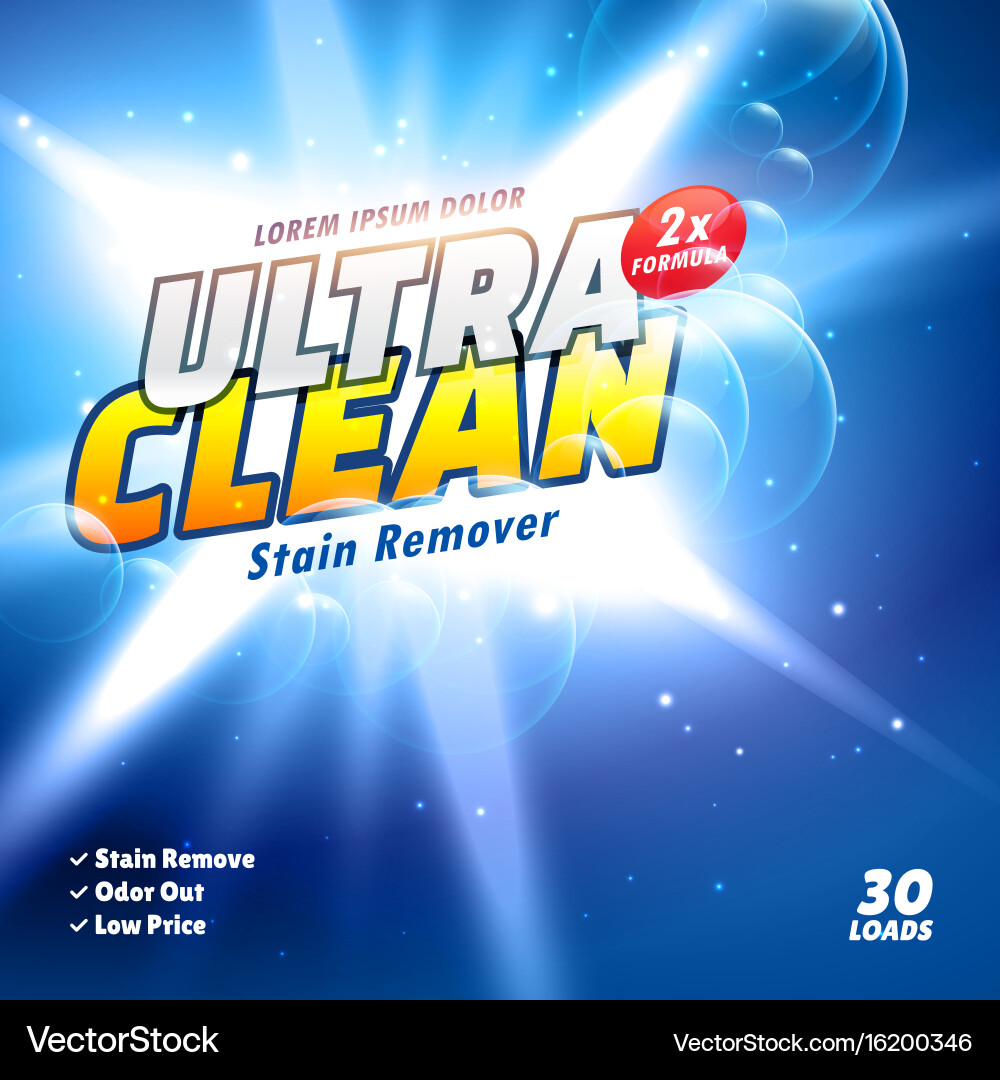 Detergent and cleaning product packaging design in