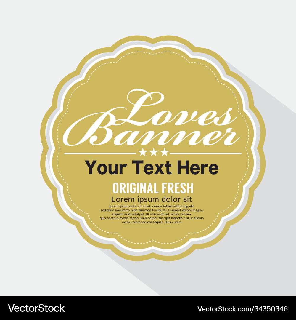 Flat design love vintage banner Royalty Free Vector Image