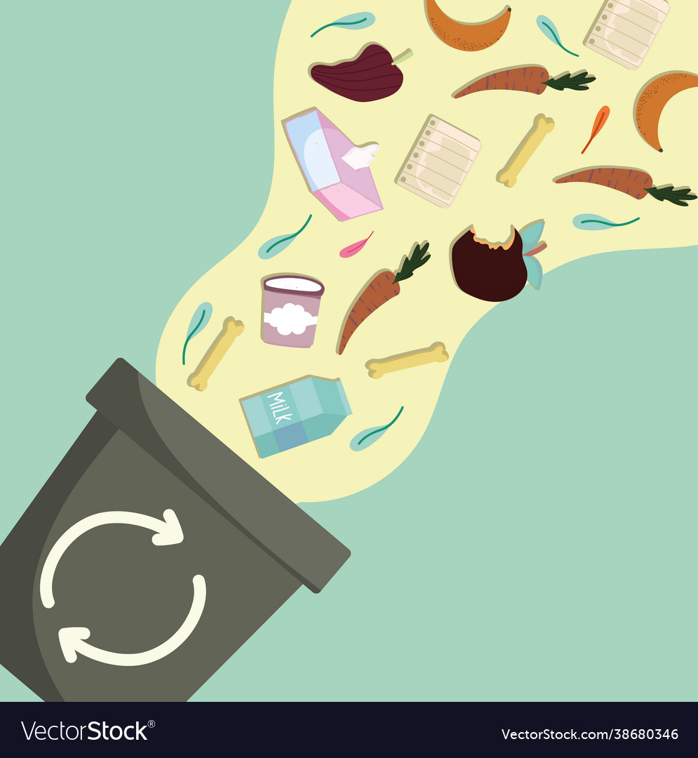 Garbage bin full Royalty Free Vector Image - VectorStock