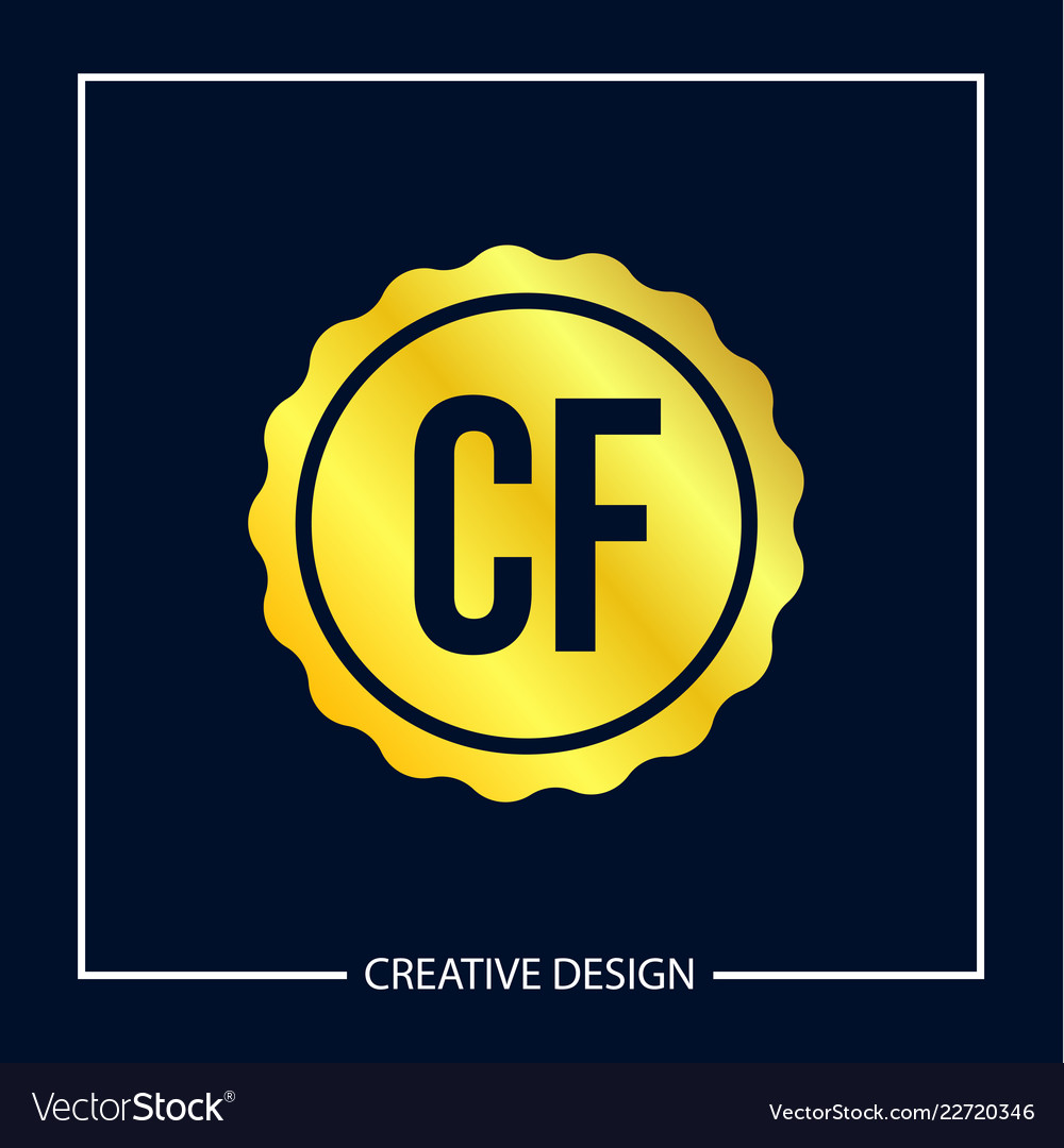 Initial letter cf logo template design Royalty Free Vector