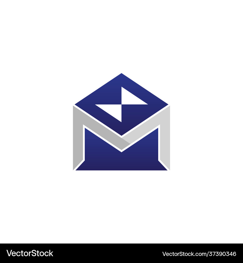 Letter m in modern style on white background Vector Image