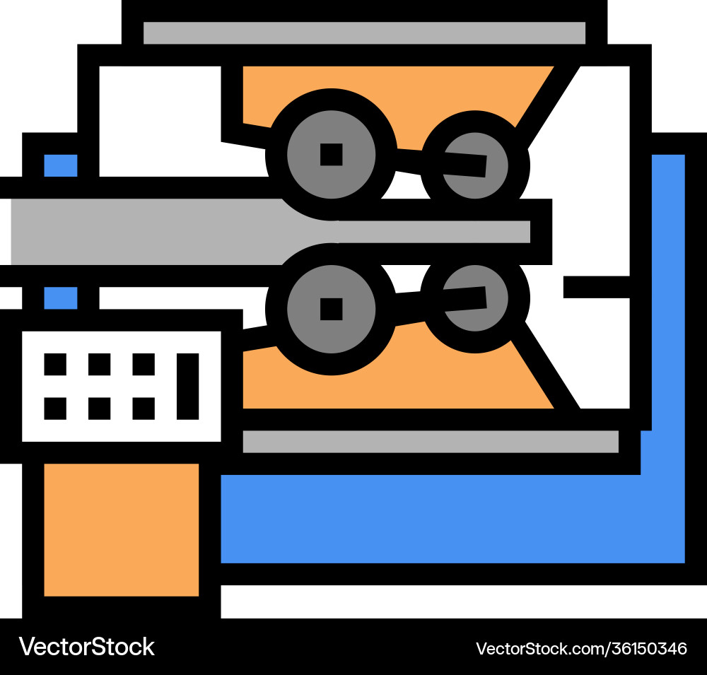 Metal working equipment color icon Royalty Free Vector Image