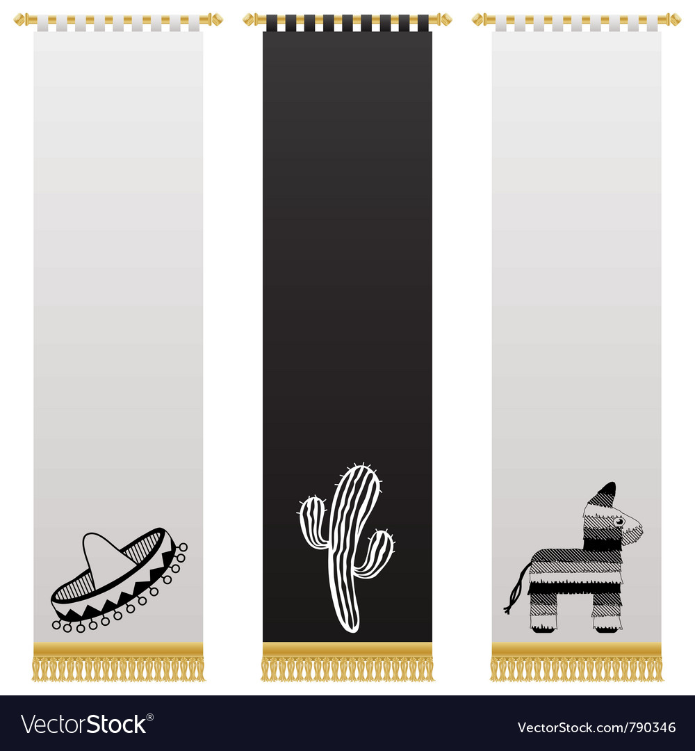 Mexican wall hangings Royalty Free Vector Image