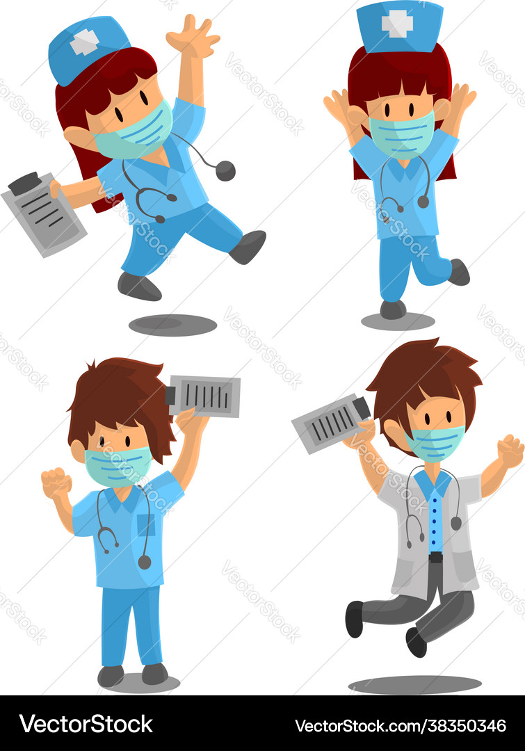 Nurse character design for international Vector Image