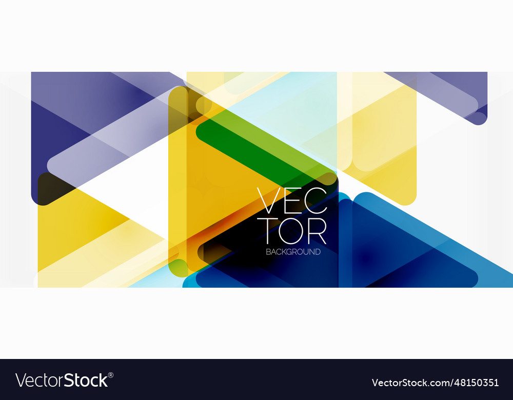 Abstract background color transparent triangles Vector Image