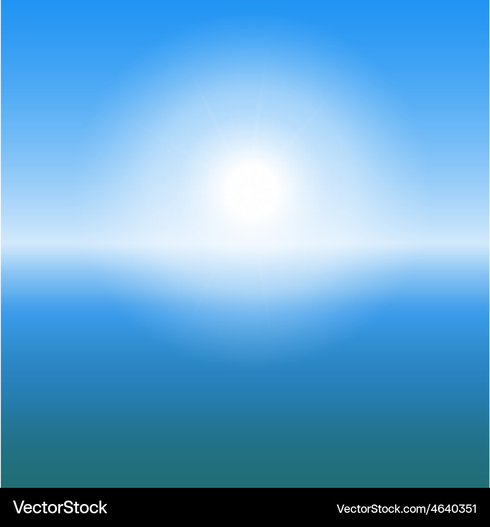 Abstract sunrise over the sea with copy space Vector Image