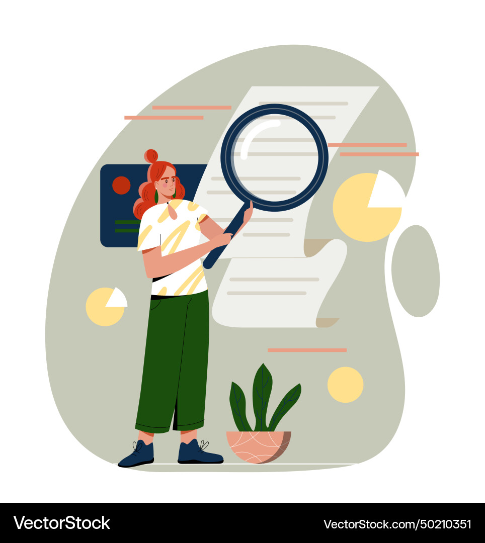 Accountant woman concept Royalty Free Vector Image