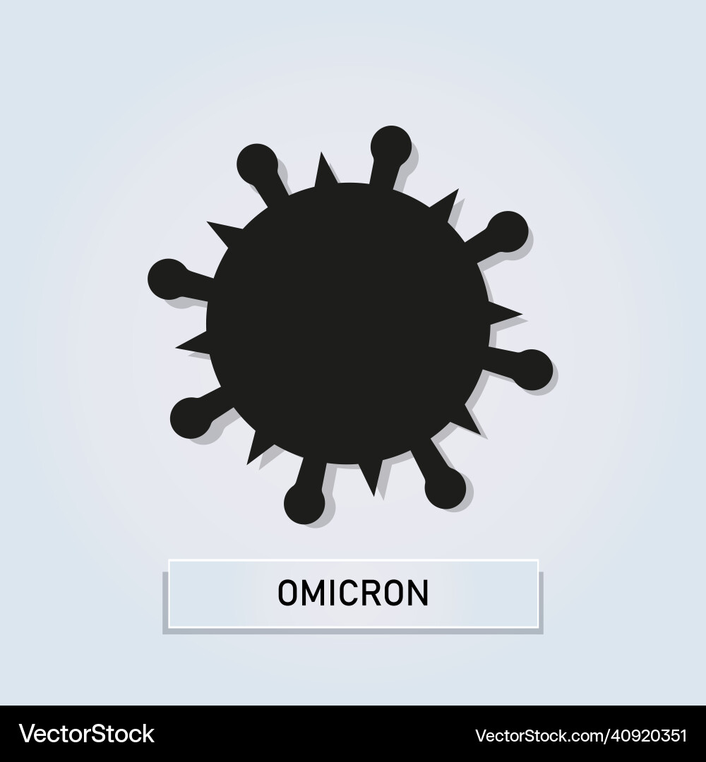 Covid-19 new strain omicron icon Royalty Free Vector Image