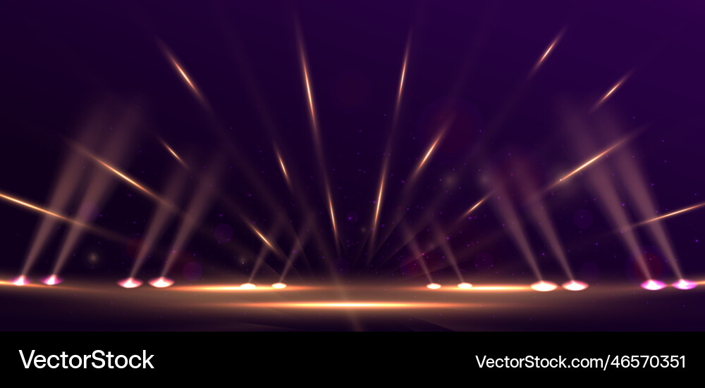 Elegant lighting golden glowing with lighting Vector Image