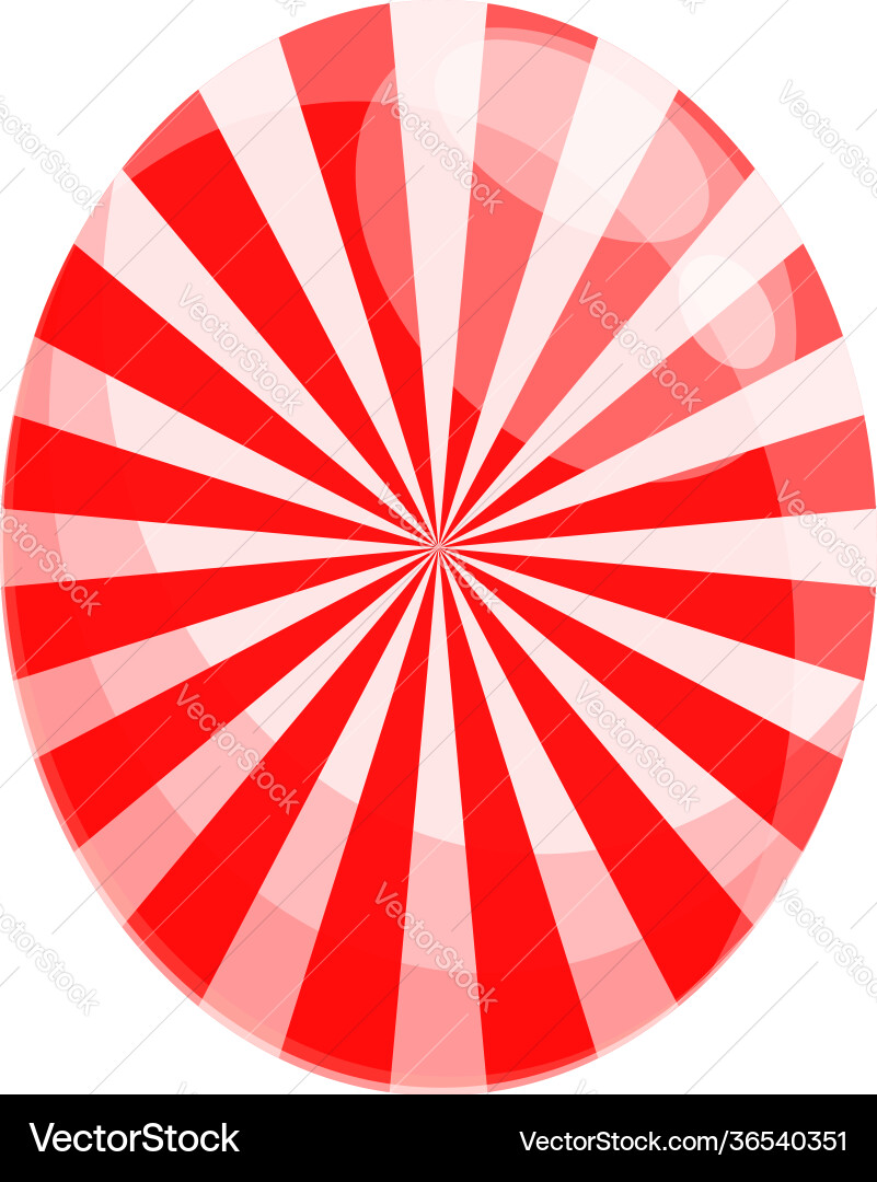 Round striped candy icon cartoon style Royalty Free Vector