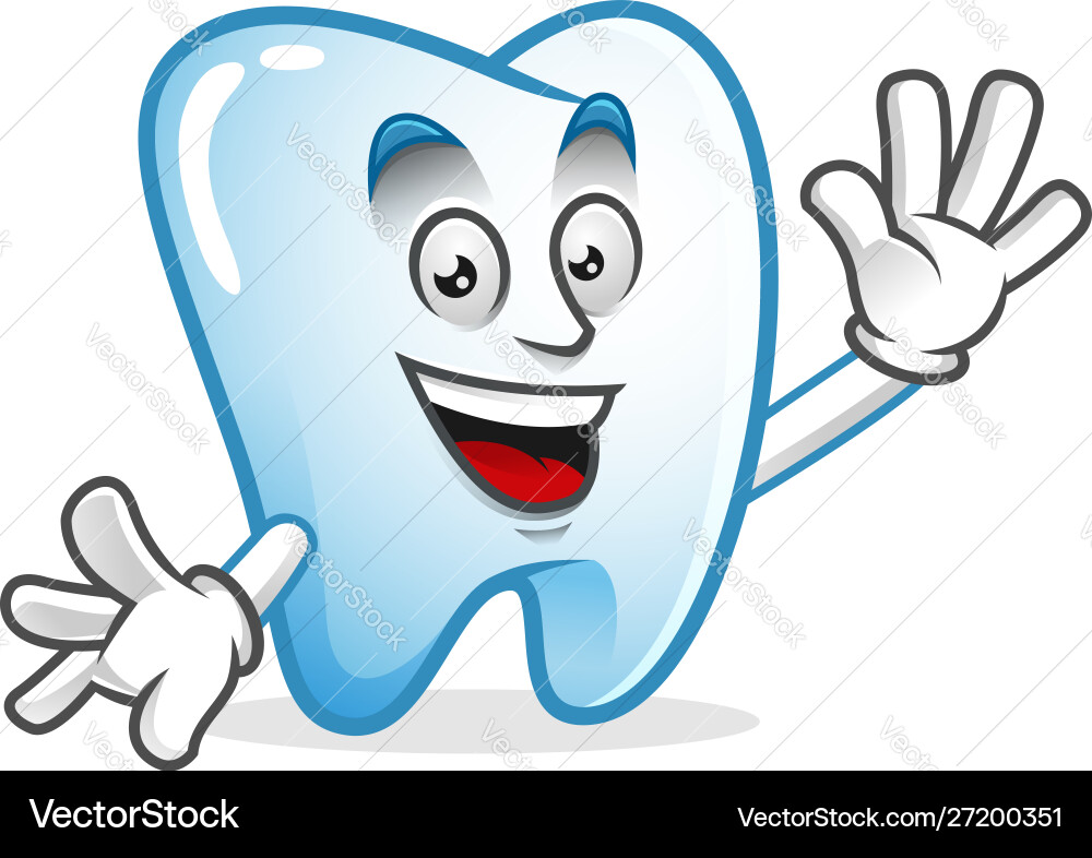 Tooth character design or mascot perfect Vector Image